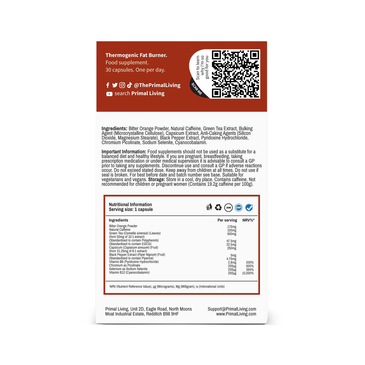 Thermogenic Fat Burner Supplement (30 tablets) – Health Results